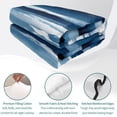 King Quilt Bedding Set Dark Blue Gradient Water Ripples Breathable ...