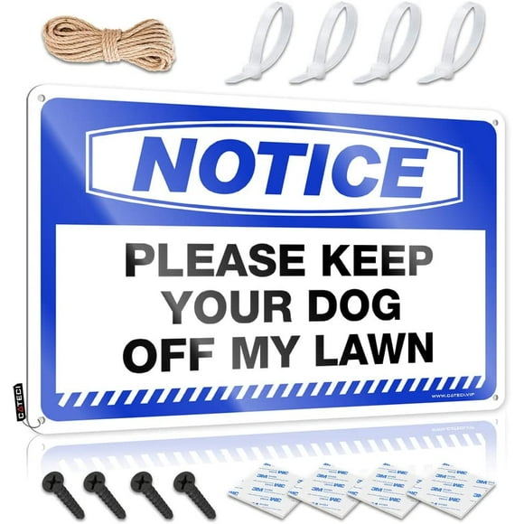 Keep Dog Off Lawn Sign