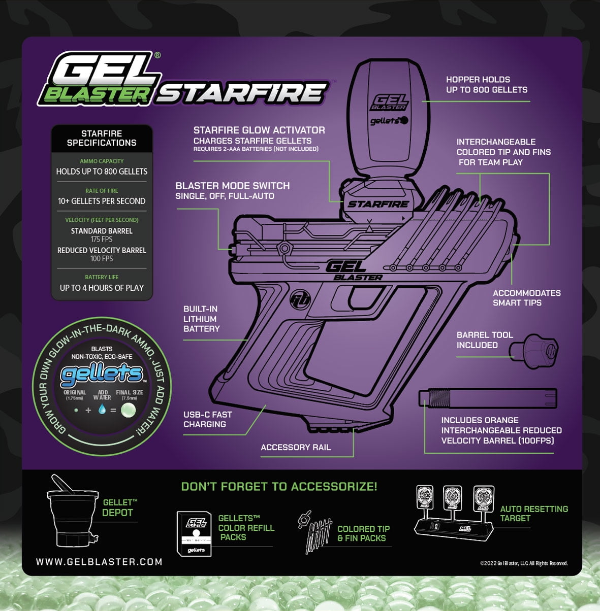 Gel Blaster Starfire, Glow-in-the-Dark Gellet Australia | Ubuy