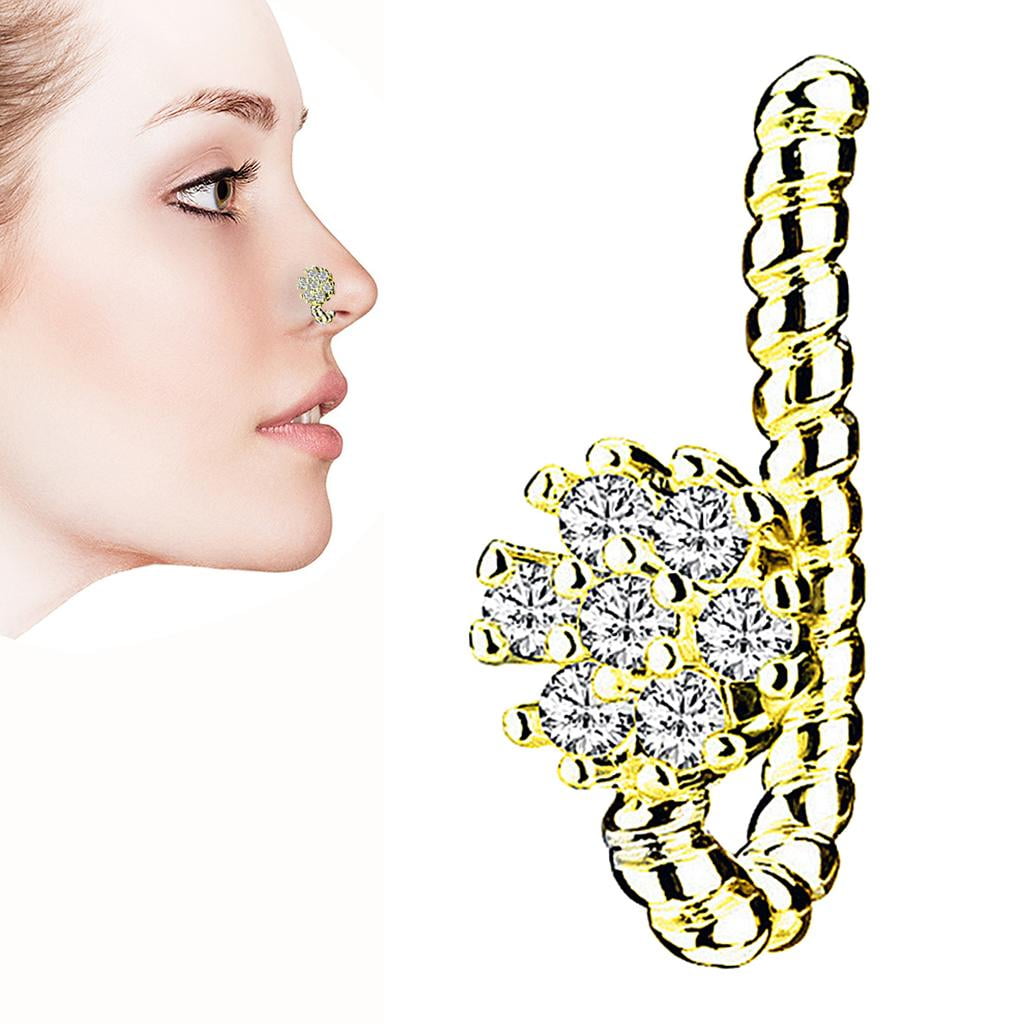 Piercings Falsos 18G Falso Labio Falso Oreja de Tabique No Perforado ...