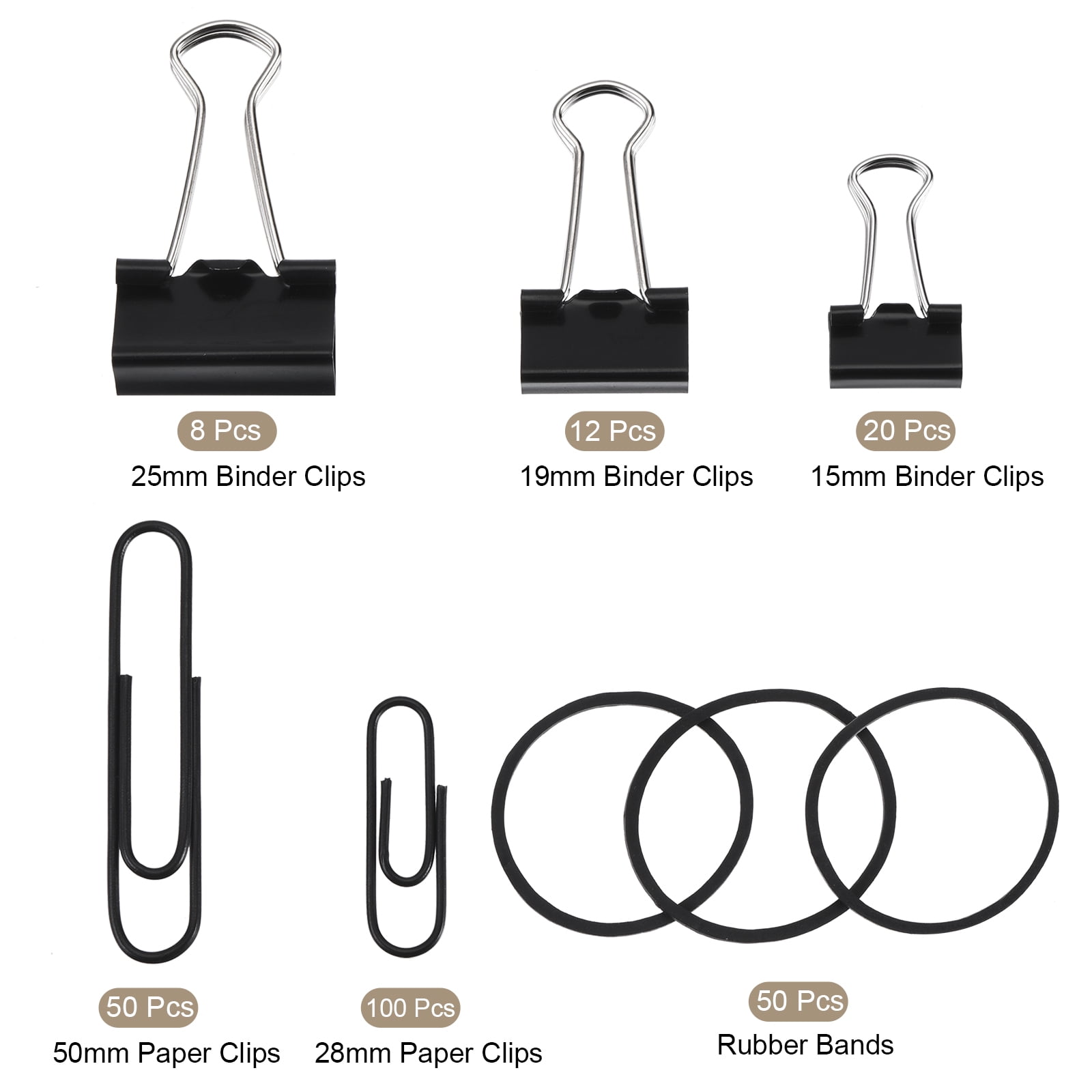 Black Vinyl Coated Paper Clips