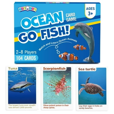 Go Fish Flash Cards- Kids Fishing Playing Game for Children, Classic ...