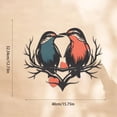 Love Birds Metal Wall Art, Colored Iron Couple Bird on Branch Heart ...