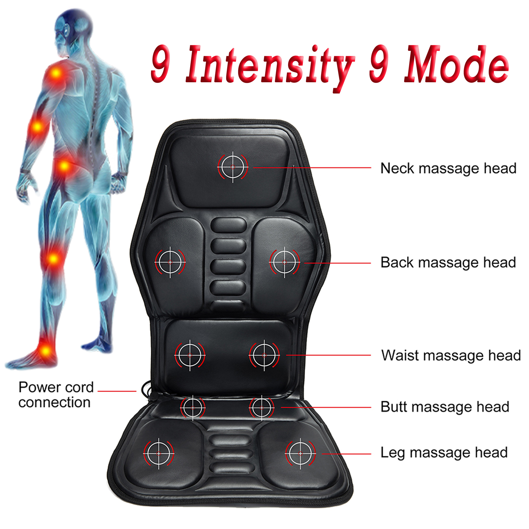 Sayfut 9 Intensity 9 Mode Electric Heated Vibrating Back Neck Lumbar