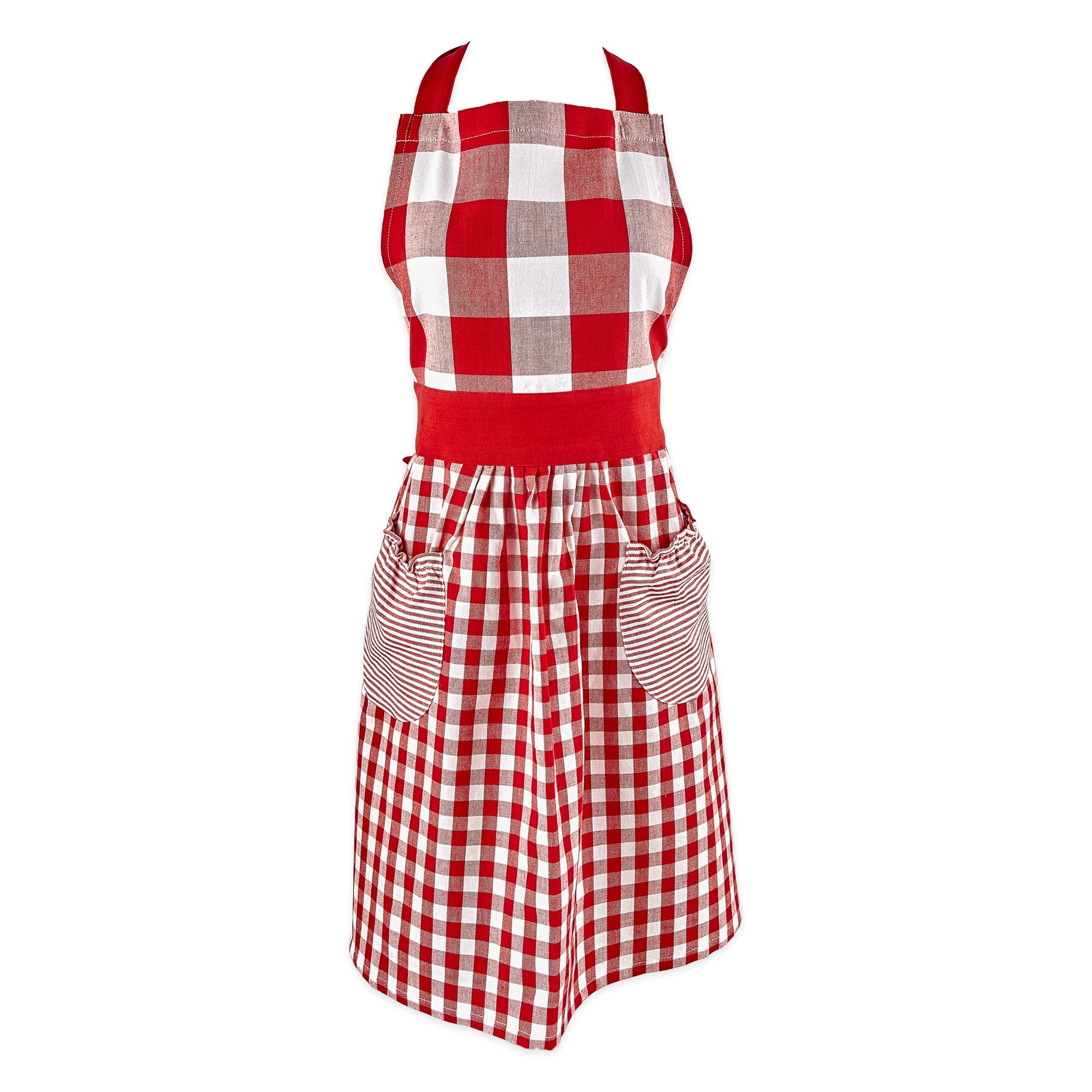 Aprons Red Checkered Apron Cleaning Supplies etna.com.pe