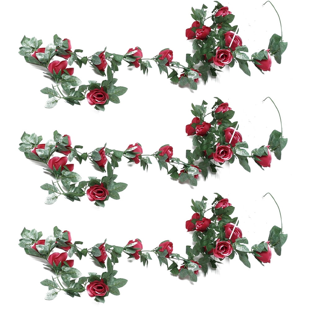 3 pieces of artificial flower rattan, wedding arch winding, rose rattan ...
