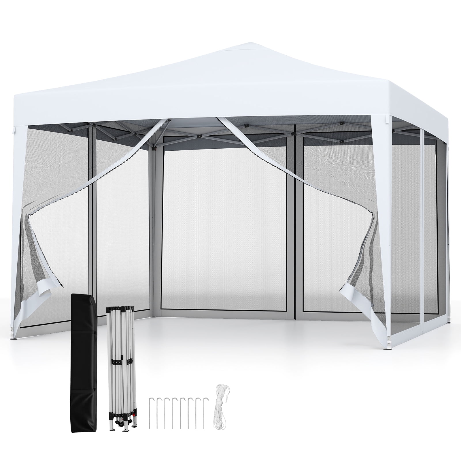 Click here for Gymax 10 Ft X 10 Ft Pop-Up Canopy Tent W/ Mesh Net... prices