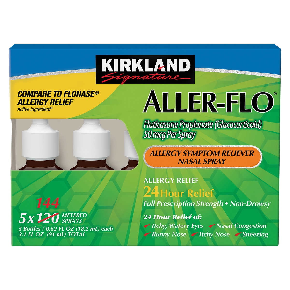 Kirkland Signature Aller-Flo 50mcg. Allergy Spray, 720 Metered Sprays