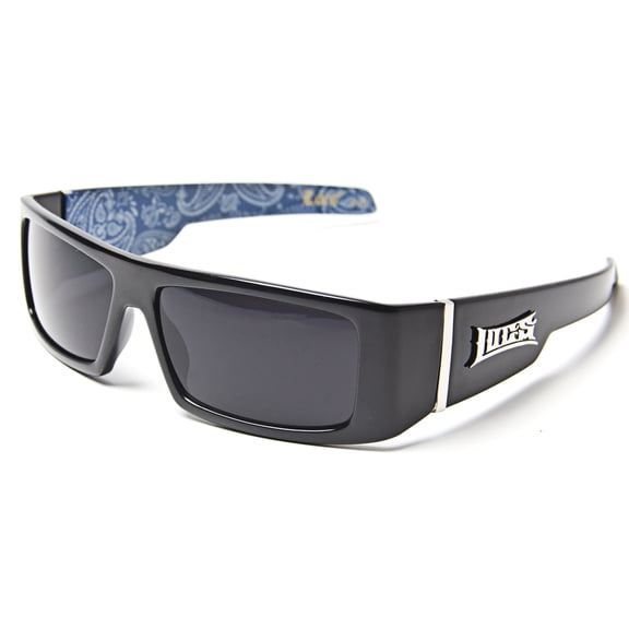 Locs Gangsta Hardcore Black w/ BLUE Bandana Sunglasses Hardcore ...