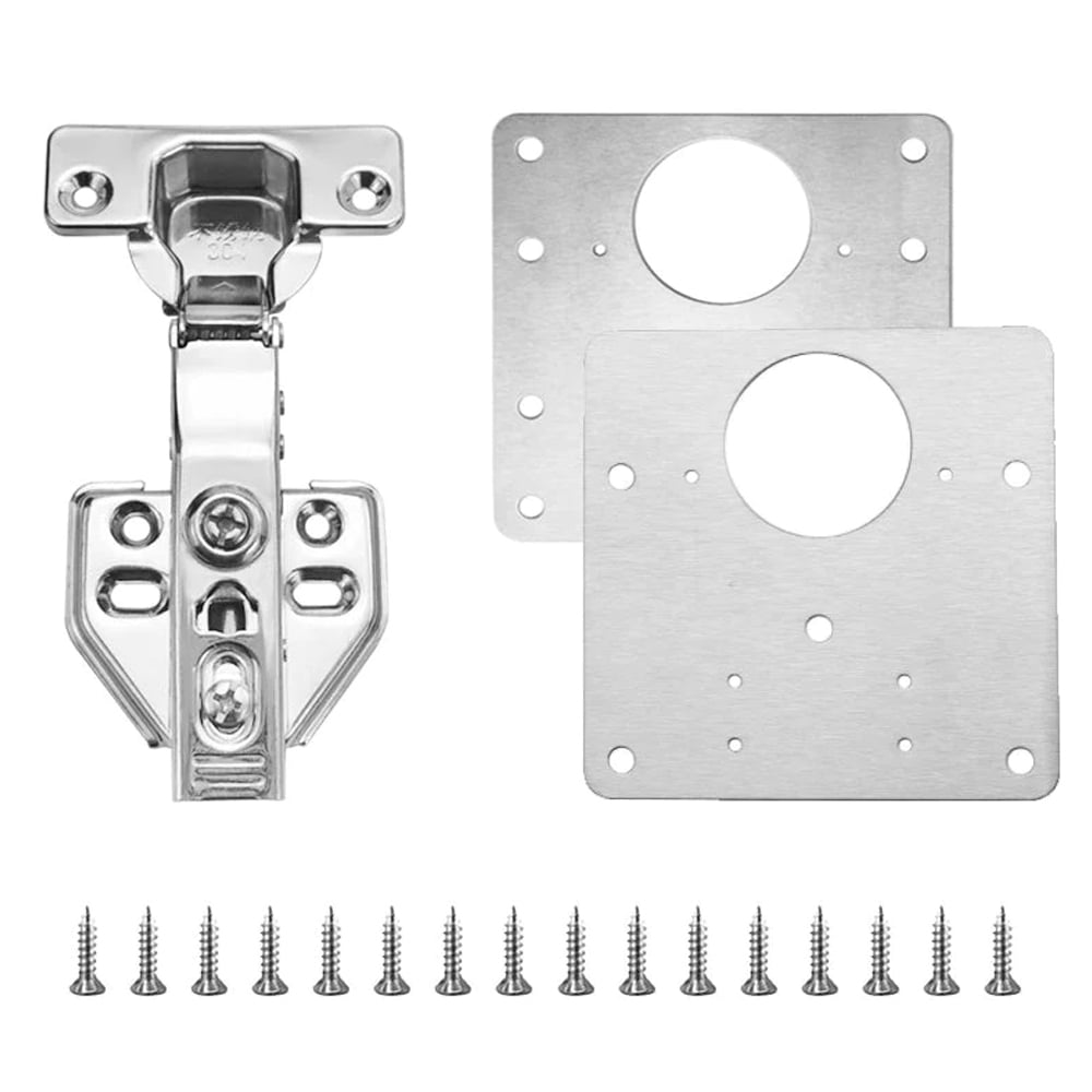 Hinge Repair Brackets,Kitchen Cupboard Door Hinge Repair Kit,Includes ...