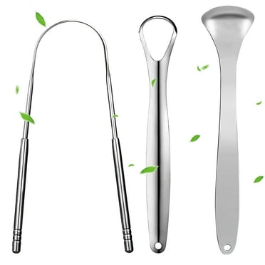 EcoEarth 3-Pcs Stainless Steel Tongue Scraper Set, Oral Hygiene & Fresh ...