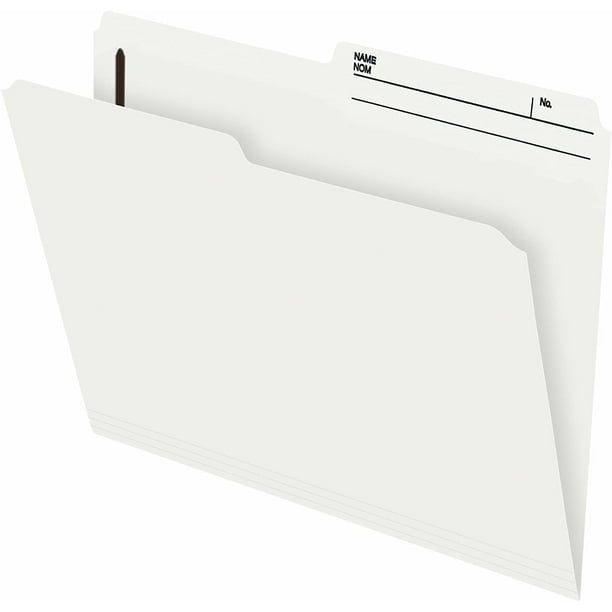 Pendaflex Slimtrim File Folders, 1/2 Cut Right Tab, Letter, Ivory, 100 ...