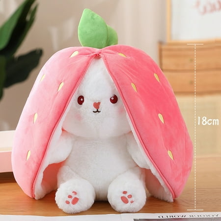 OUTOP Cute Fruit Transfigured Bunny Plush Toy Soft Stuffed Carrot ...
