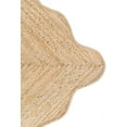 KLAVATE Natural Jute Wave Edge Hand Braided Scalloped Farmhouse ...