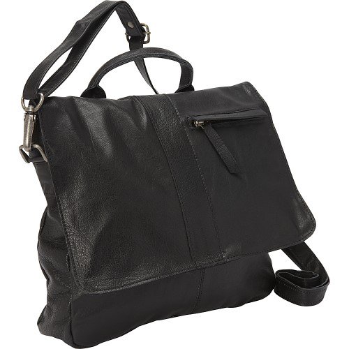 SHARO - Sharo Black Leather Cross Body Bag - Walmart.com - Walmart.com