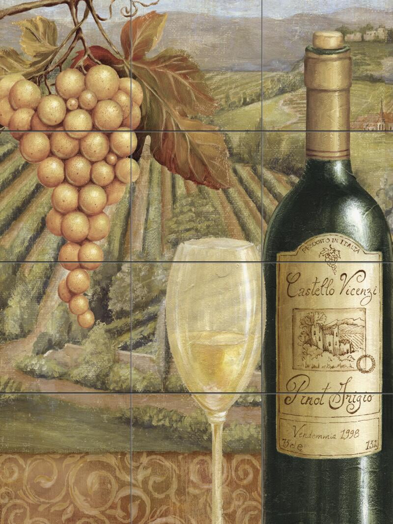 Tile Mural Kitchen Backsplash - French Vineyard VI-CB - by Color Bakery ...