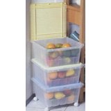 Three Stackable See Through Storage Bins with hinged lids - Walmart.com
