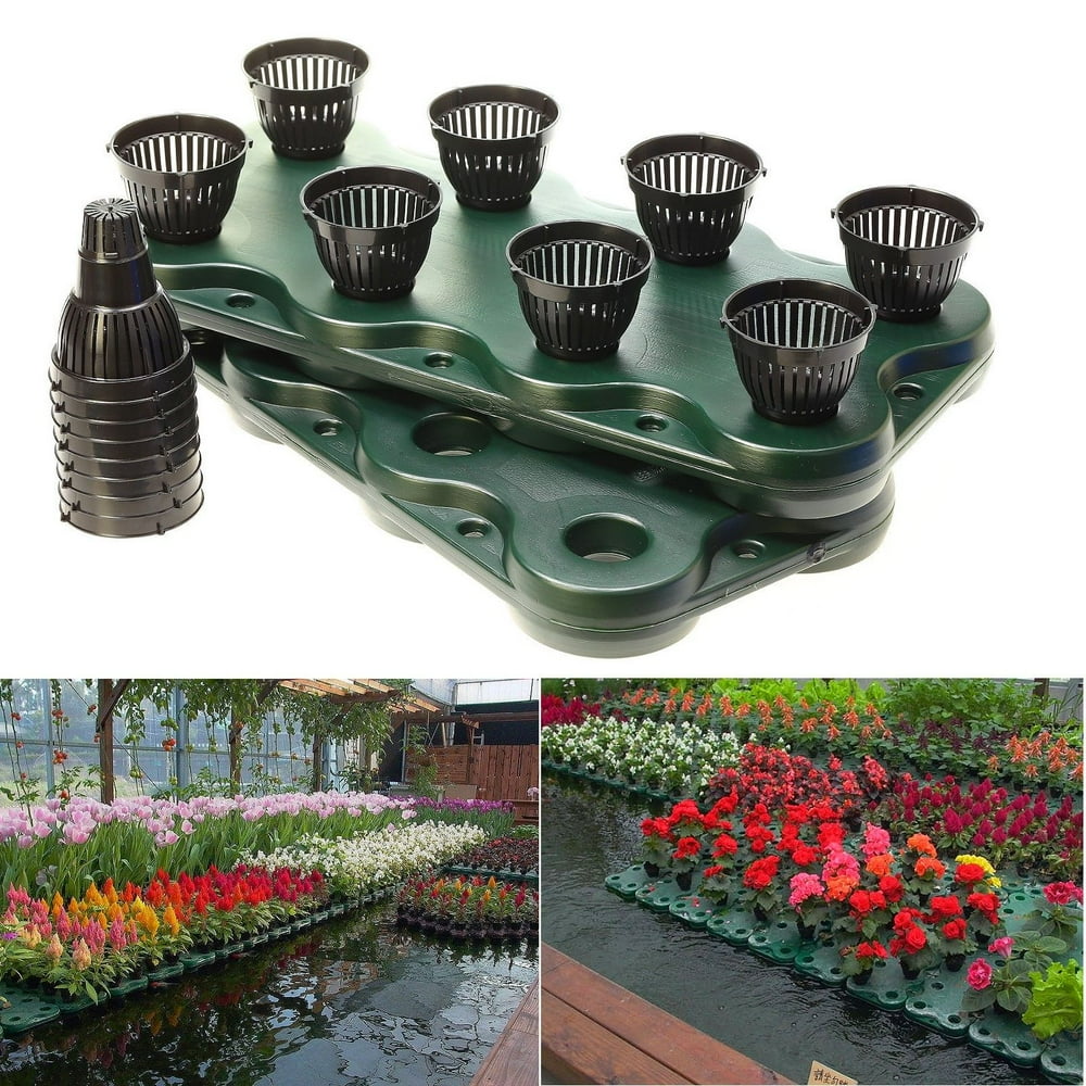 16Plugs /2pcs Aquaponics Floating Pond Planter Basket- Hydroponic ...