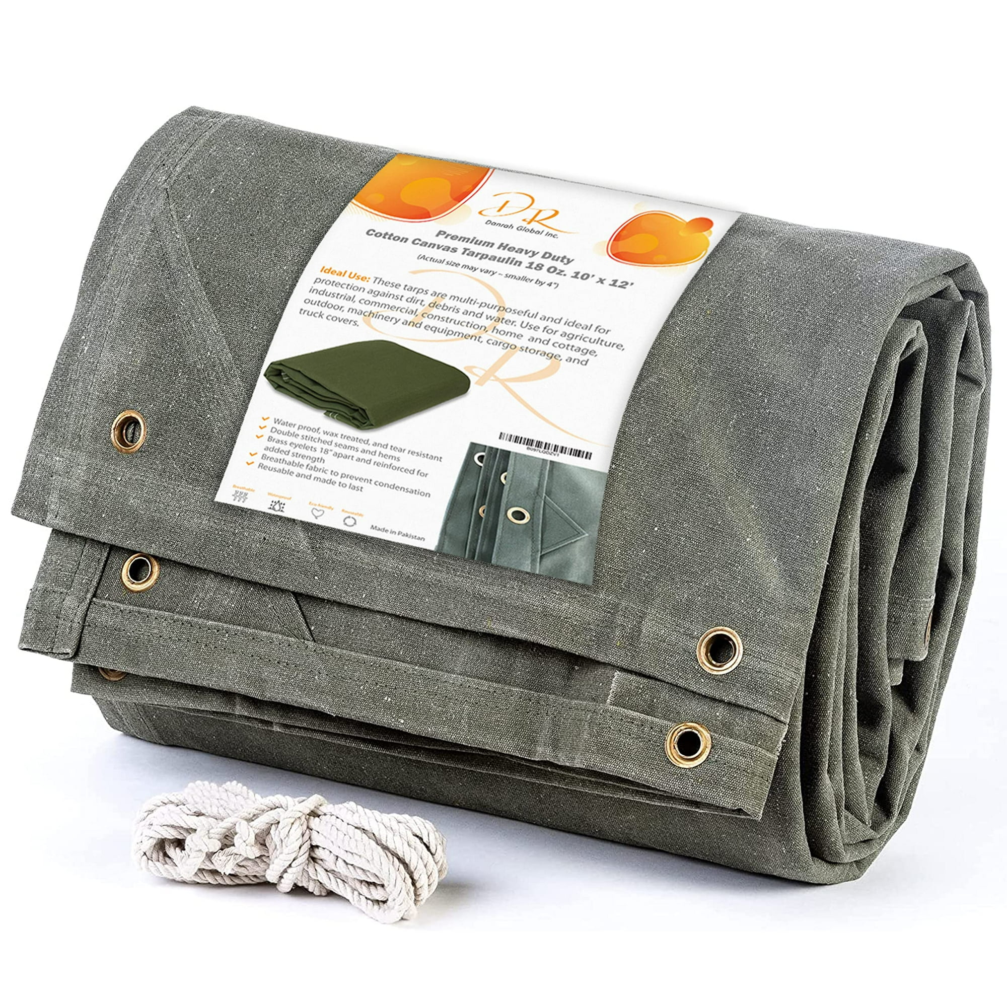 Click here for Danrah Canvas Tarp - 100 Cotton Breathable 10 X 12... prices