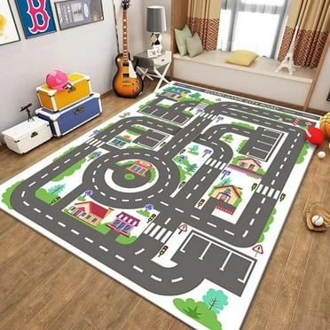 Delta Children Kids Large Road Map Activity Rug, 54-inch L x 39-inch W ...
