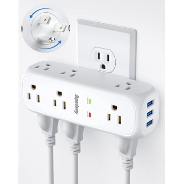 SUPERDANNY Surge Protector Power Strip 22 AC Outlets USB-C 6 USB Ports ...
