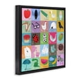 Stupell Industries Alphabet Learning First Words Black Framed Floater ...