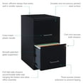 "Space Solutions 18"" Deep 2 Drawer Metal Vertical File Cabinet, Black ...