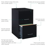"Space Solutions 18"" Deep 2 Drawer Metal Vertical File Cabinet, Black ...