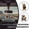 2D Cute Cartoon Dog Car Pendant Car Rearview Mirror Gifts Decoration ...