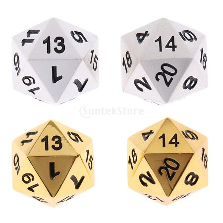 Set of 4 D20 metal cubes, 16mm | Walmart Canada