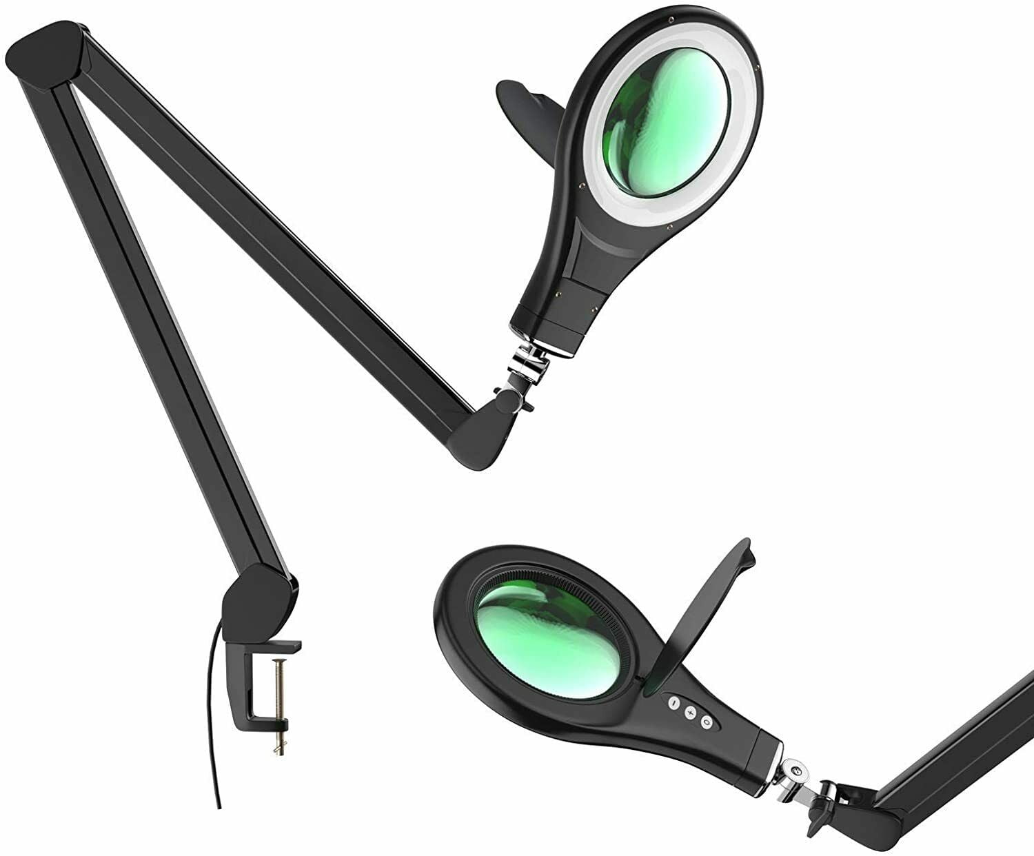 Gymax LED Magnifying Glass Desk Lamp W Swivel Arm Clamp 2 25x gymax-led-magnifying-glass-desk-lamp-w-swivel-arm-clamp-2-25x