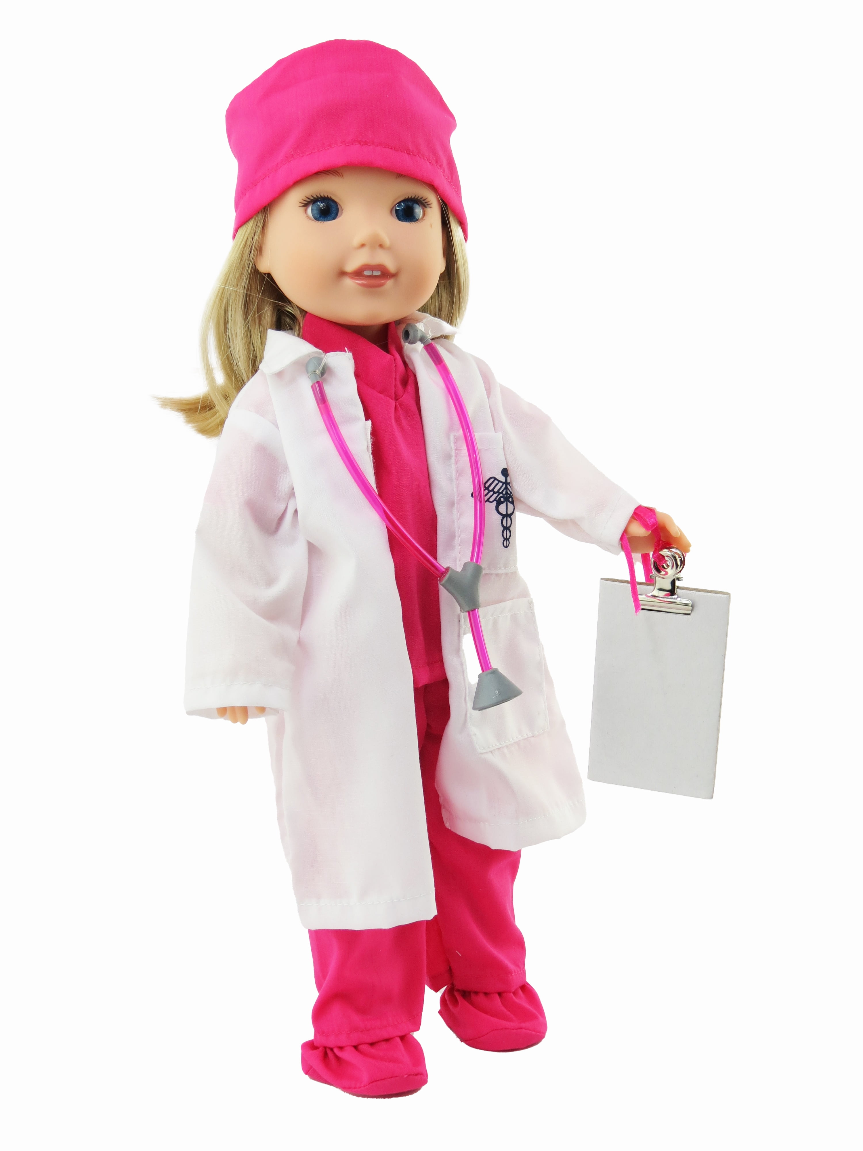 Hot Pink Doctor Outfit For 14 Inch Dolls - Walmart.com