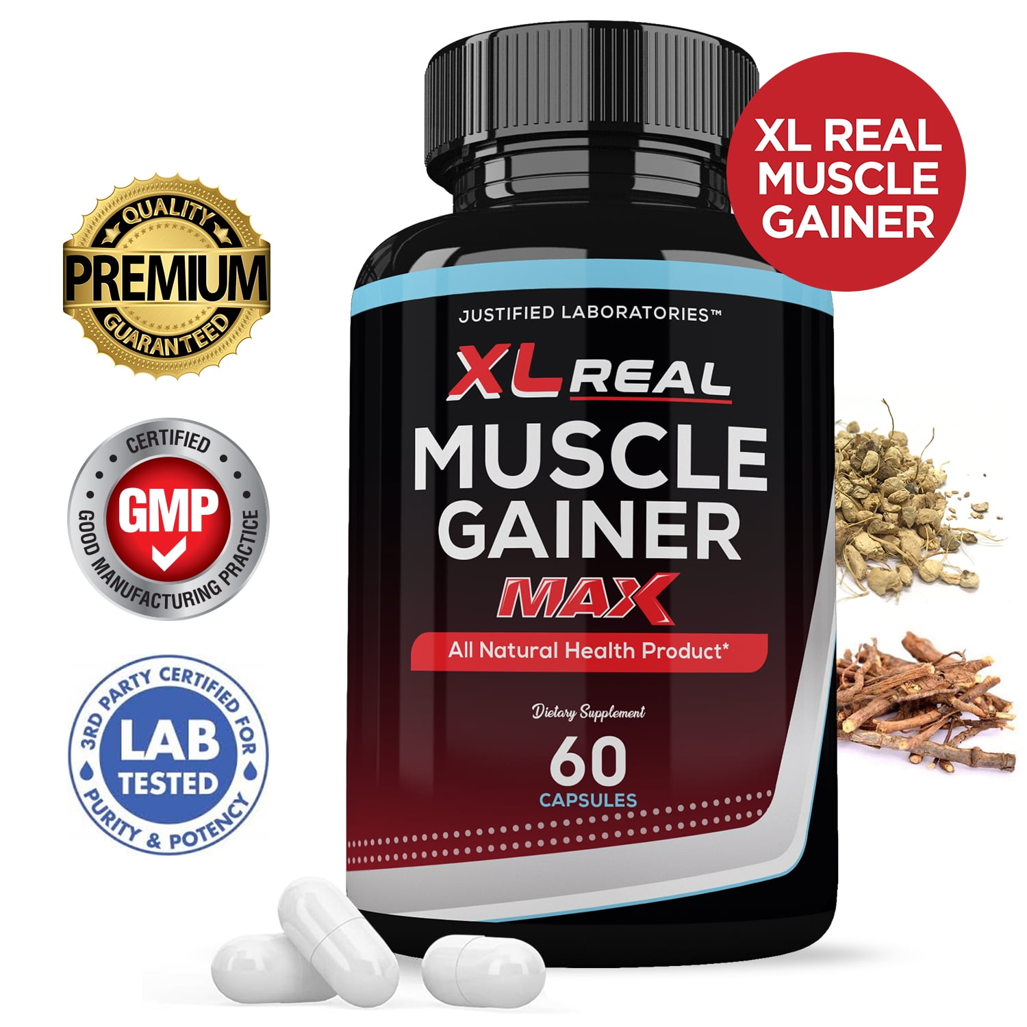XL Real Muscle Gainer Max Men’s Health Supplement 60 Capsules - Walmart.com