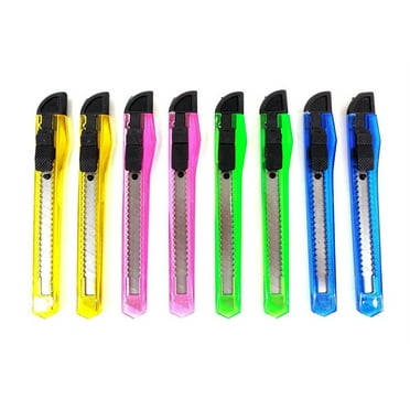 10Pc Folding Lock Back Utility Knife Box Cutter Retractable Blade Snap ...