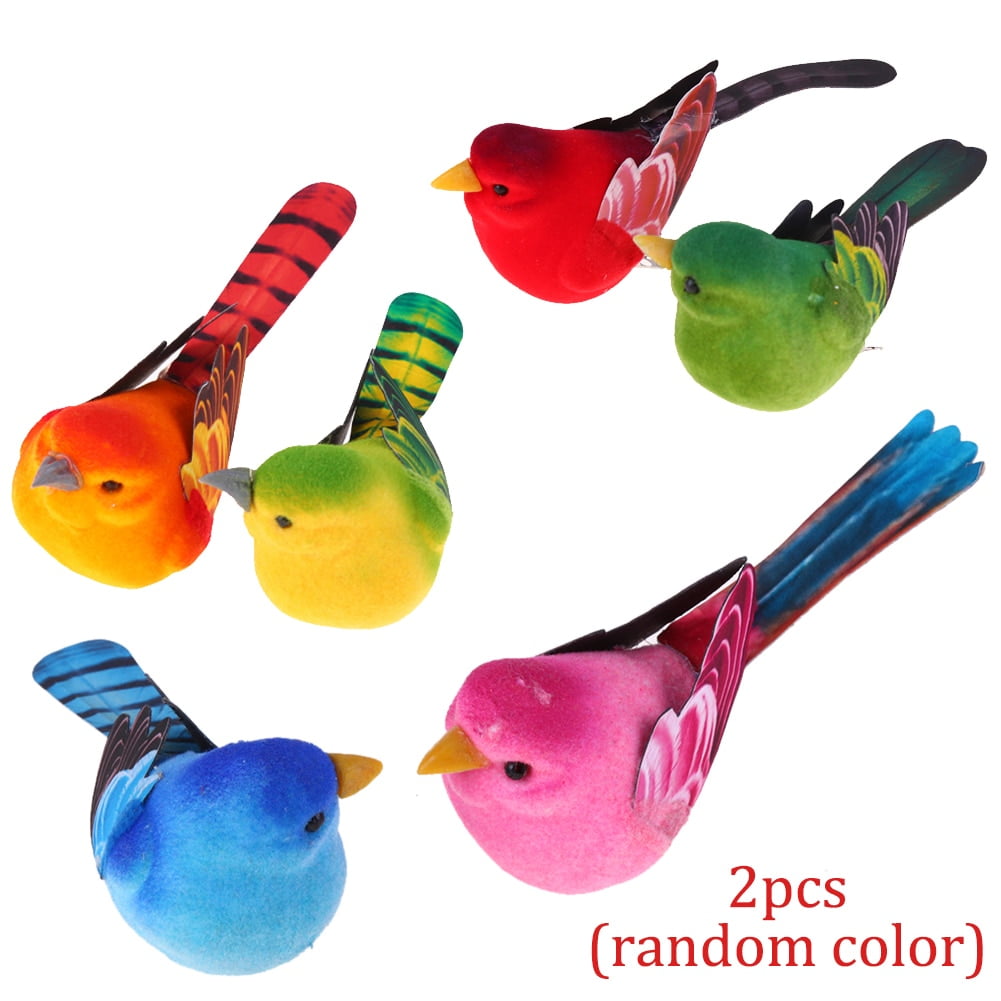 Fuwaxung Handmade Foam Feather Artificial Parrot Imitation Bird Model ...