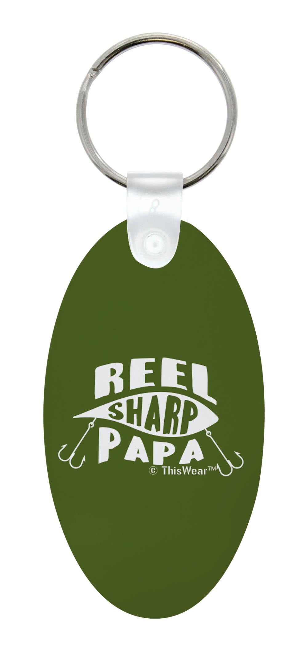 ThisWear Fathers Day Keychain for Papa Reel Sharp Papa Fishing Lure Pun ...