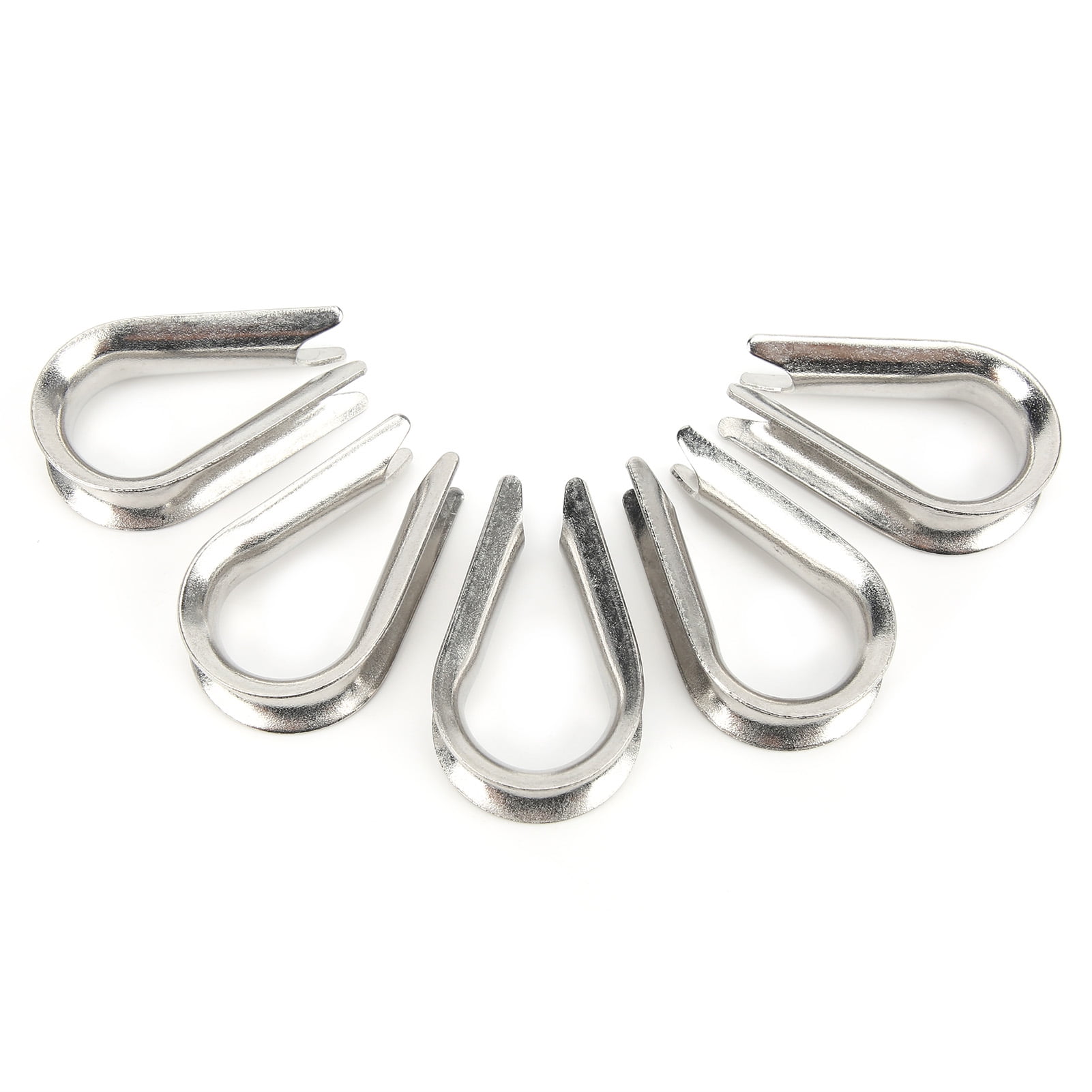 QIILU Thimbles Clamps Boat Accessory 10MM Stainless Steel Marine Wire ...