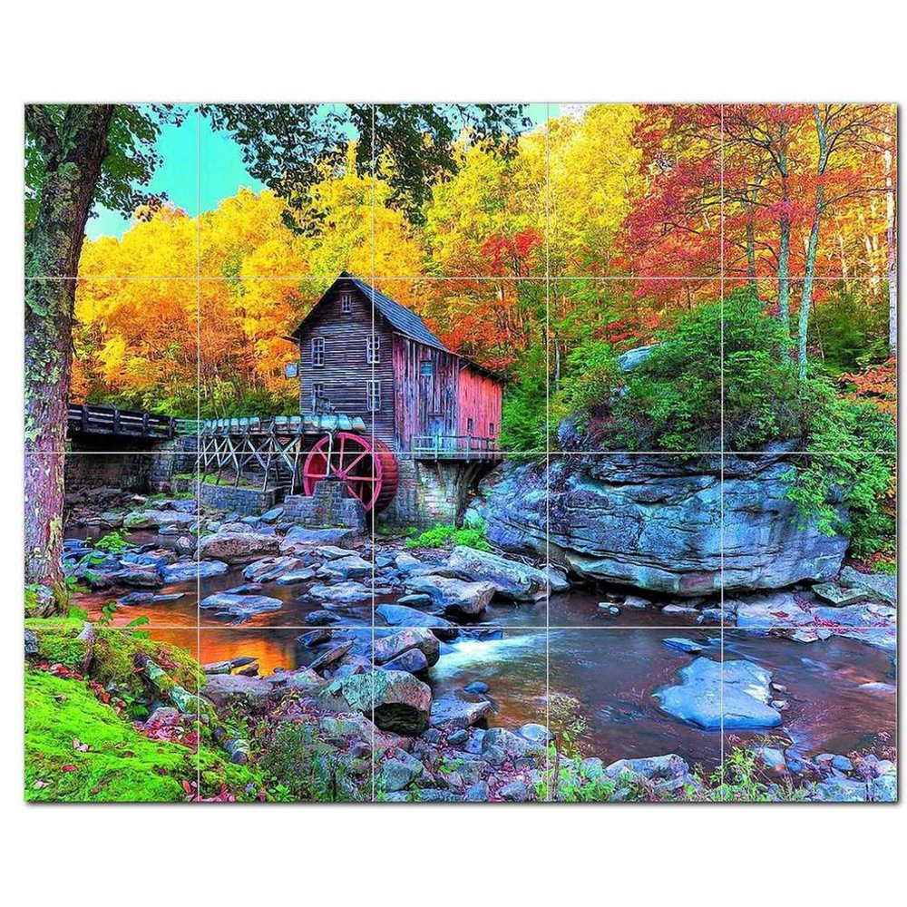 Windmill Ceramic Tile Mural Kitchen Backsplash Bathroom Shower, 401938 ...