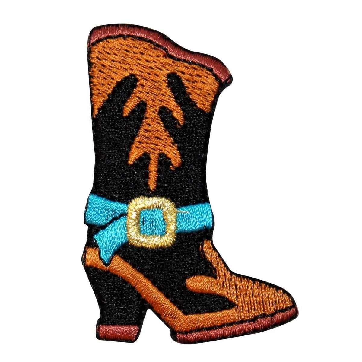 ID 1360 Fancy Formal Dress Western Cowboy Riding Boot Iron On Applique ...