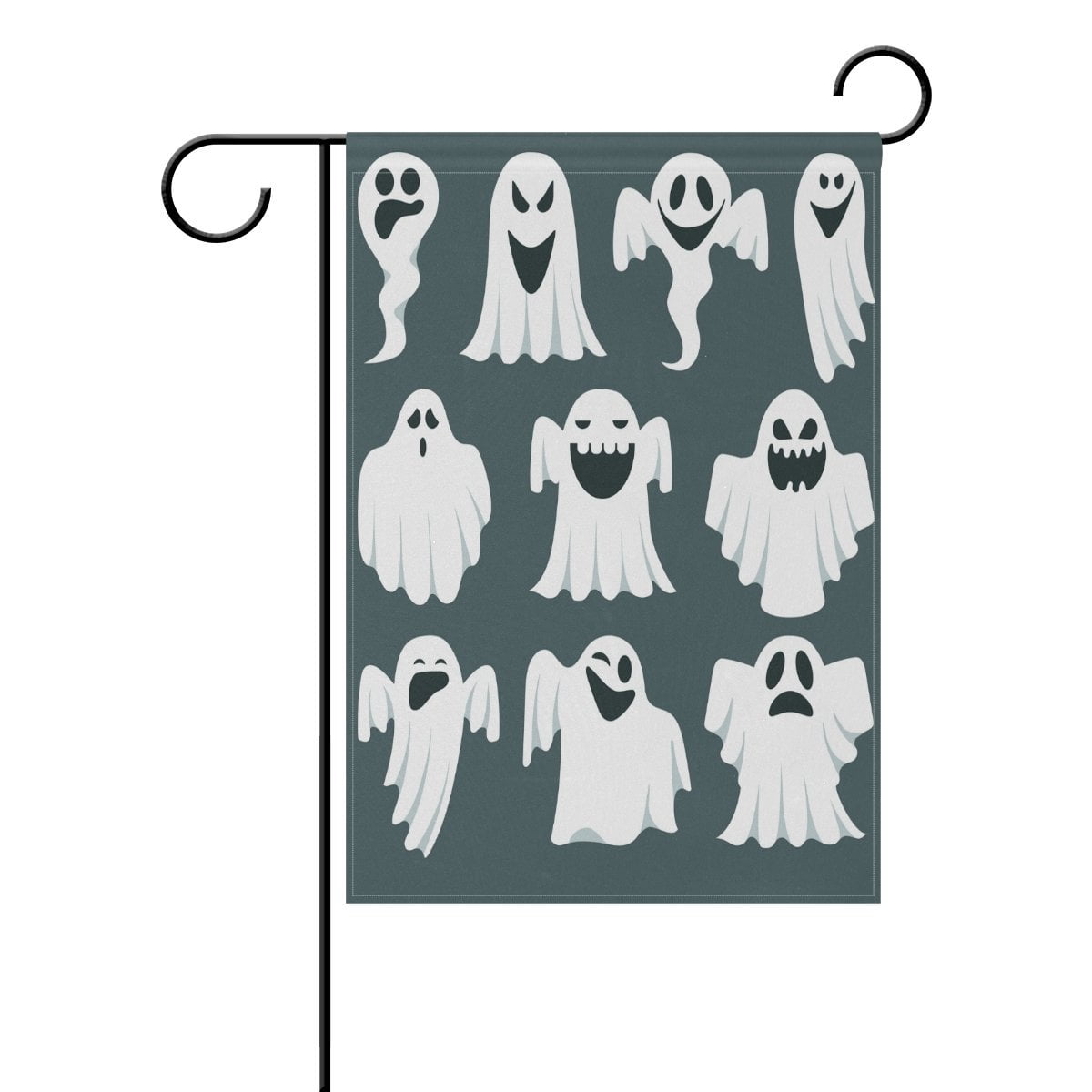 POPCreation Halloween Ghost Polyester Garden Flag Outdoor Flag Home ...