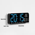 Digital Alarm Clock with Temperature Date Display Dual Alarms Night ...
