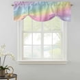 Colorful Rainbow Tie Up Valance Curtains Modern Abstract Fantasy ...