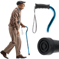 Medline Aluminum Offset Cane with Gel Grip, Lightweight Walking Cane ...