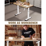 WORKPRO 300 lbs Height Adjustable Workbench with Crank Handle, 47.2"x ...