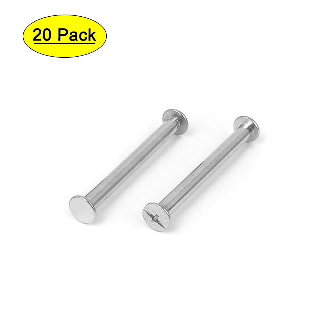Uxcell 5x50mm Scrapbook Album Nickel Plated Binding Screw Binder Post ...
