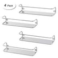 Wall-mount Spice Rack with guard rail, Chrome - Set of 4 - Walmart.com