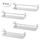 Wall-mount Spice Rack with guard rail, Chrome - Set of 4 - Walmart.com