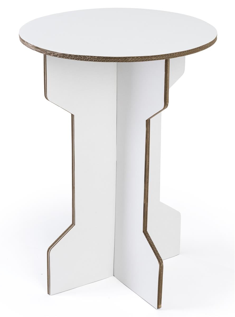 Displays2go, 15"w x 25"h Event Bar Table, Corrugated Cardboard, 3 Piece ...