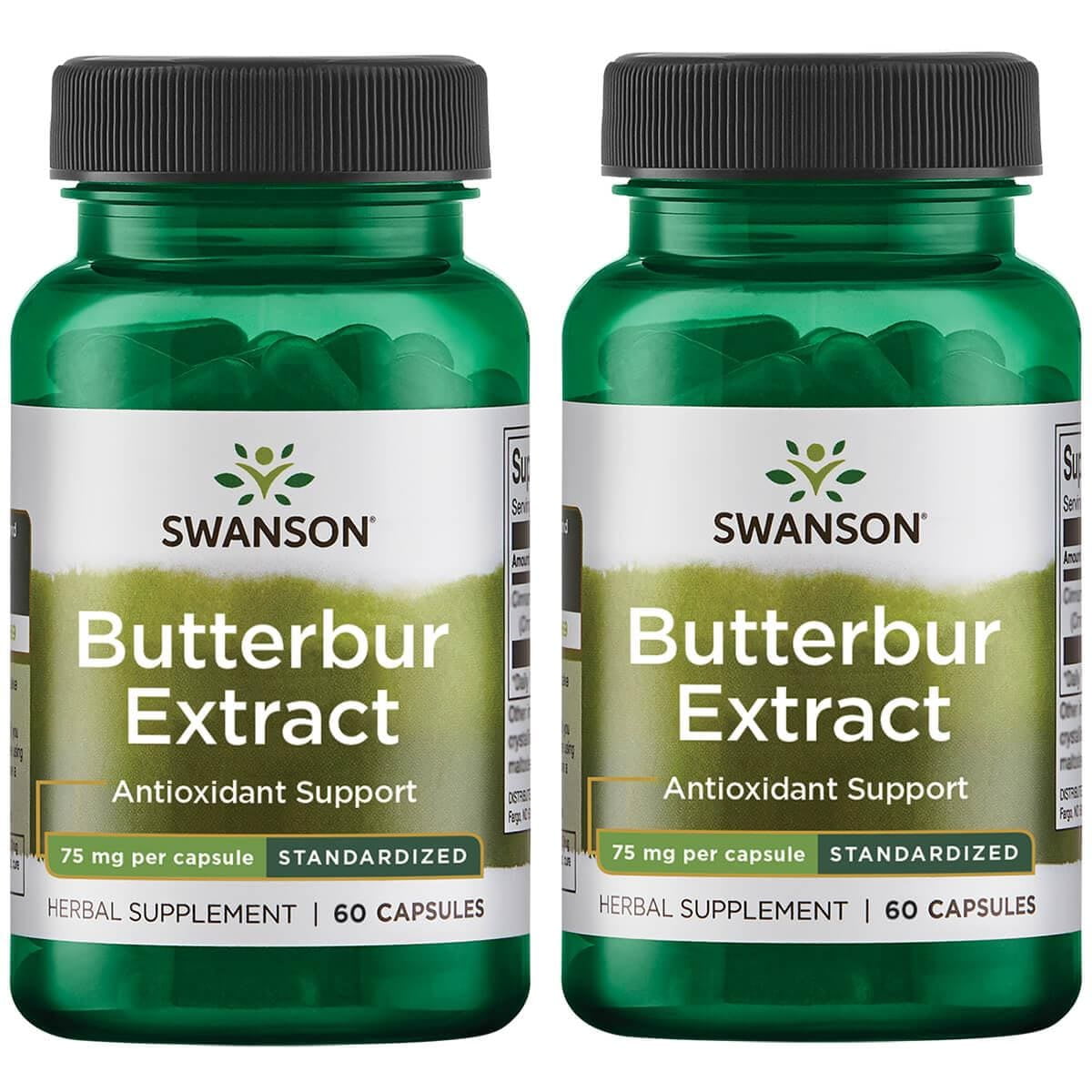 Swanson Butterbur Extract - Standardized 75 mg 60 Caps 2 Pack - Walmart.com