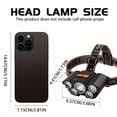 Adjustable Angle LED Head Light ABS Portable Lamp for Camping Hiking ...